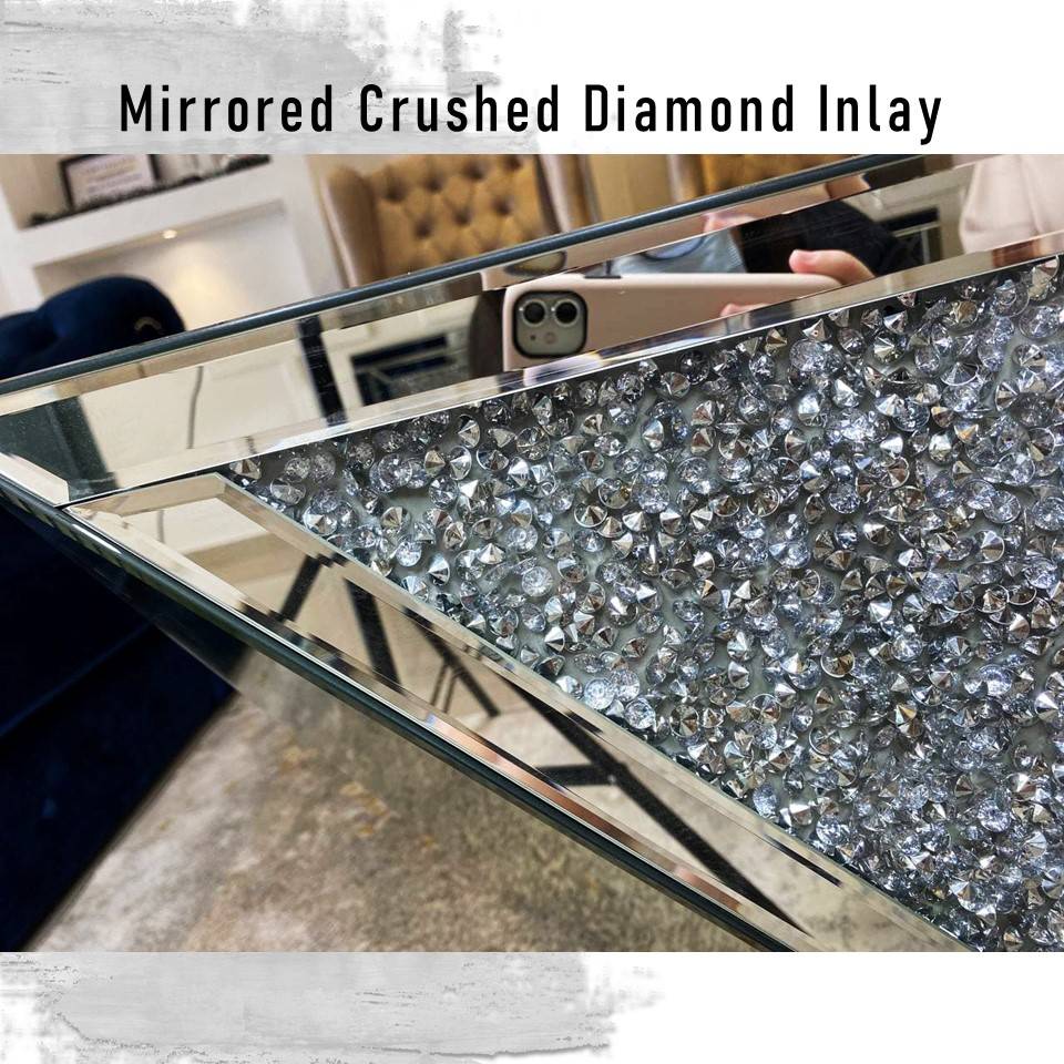 Mirrored Crushed Diamond TV CABINET