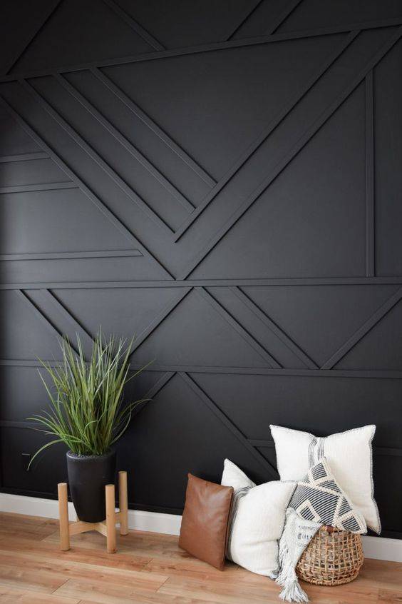 DIY Accent Wall / Modern Wainscoting