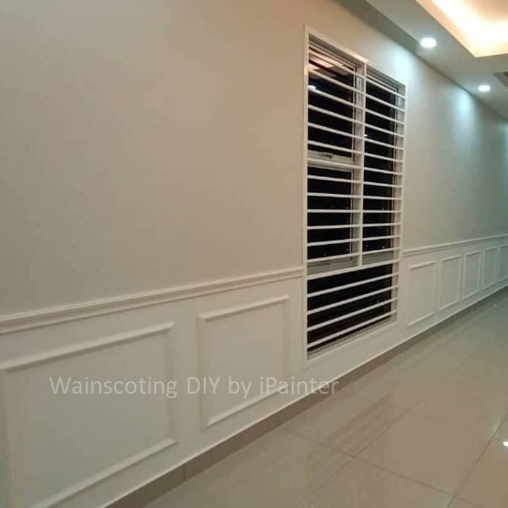 Set DIY Half Wainscoting PU White