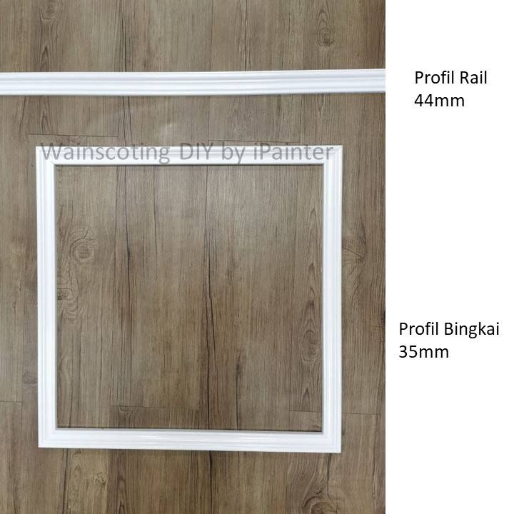 Set DIY Half Wainscoting PU White