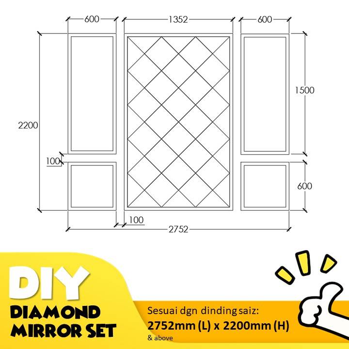 Diamond mirror Set DIY - Design A