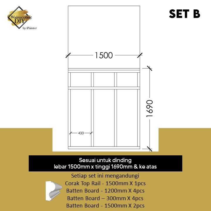 DIY Batten Wall - Koleksi Dinding dari Pinterest