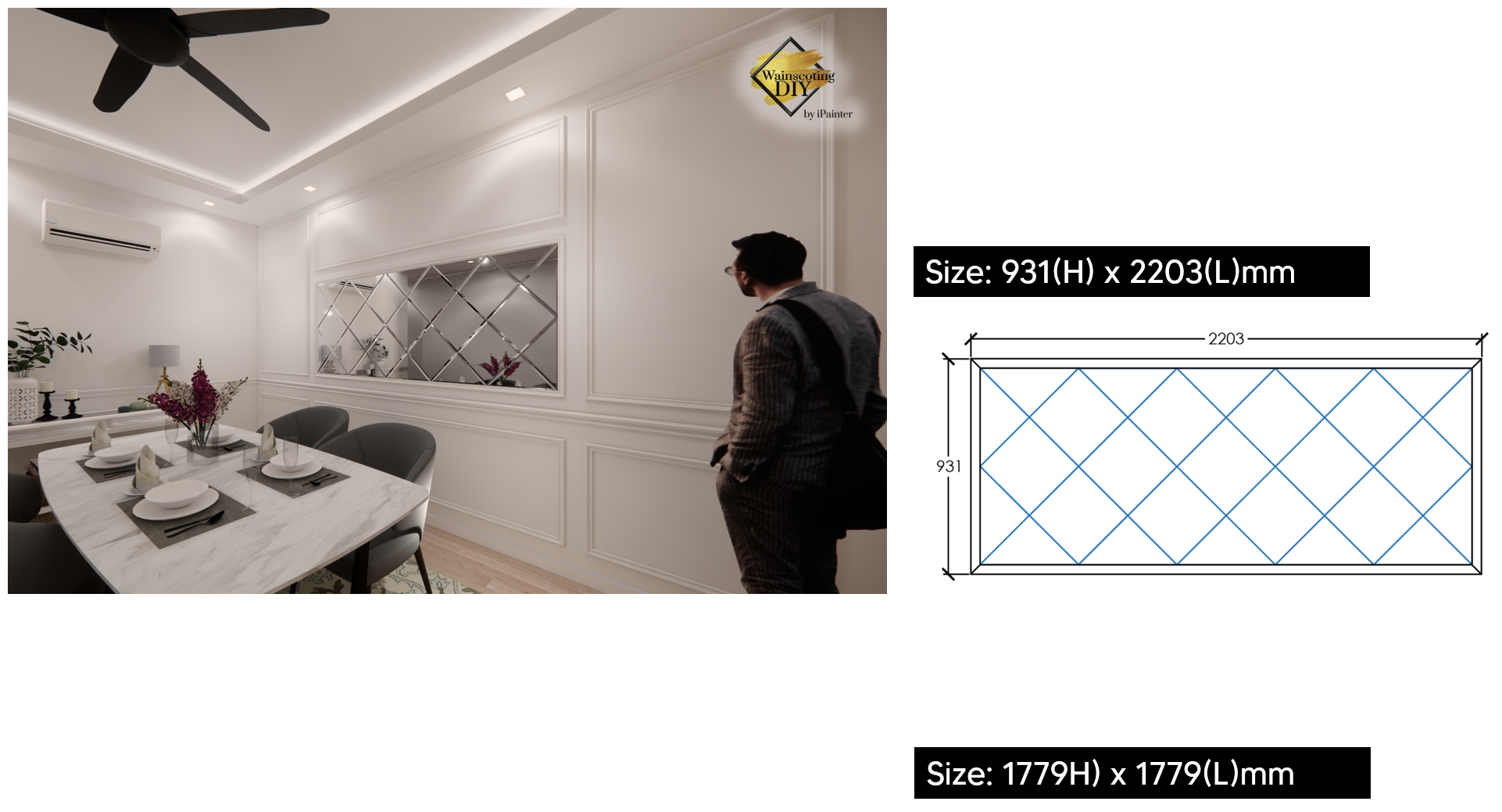 Diamond mirror Set DIY