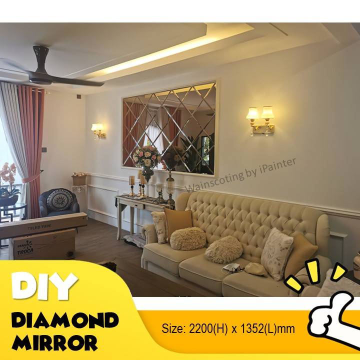 [Ready Stock] Diamond mirror Set DIY / Senang Pasang /PASANG SENDIRI ...