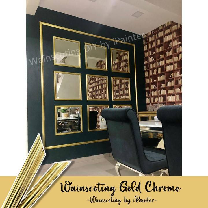 Gold Chrome Wainscoting 2400mm (PS)