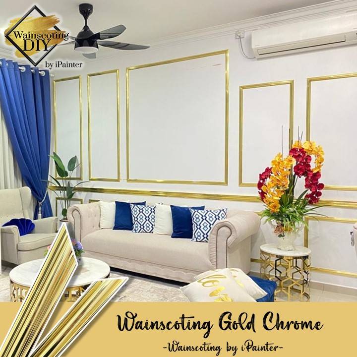 Gold Chrome Wainscoting 2400mm (PS)