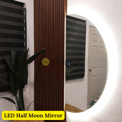 LED Half Moon Mirror