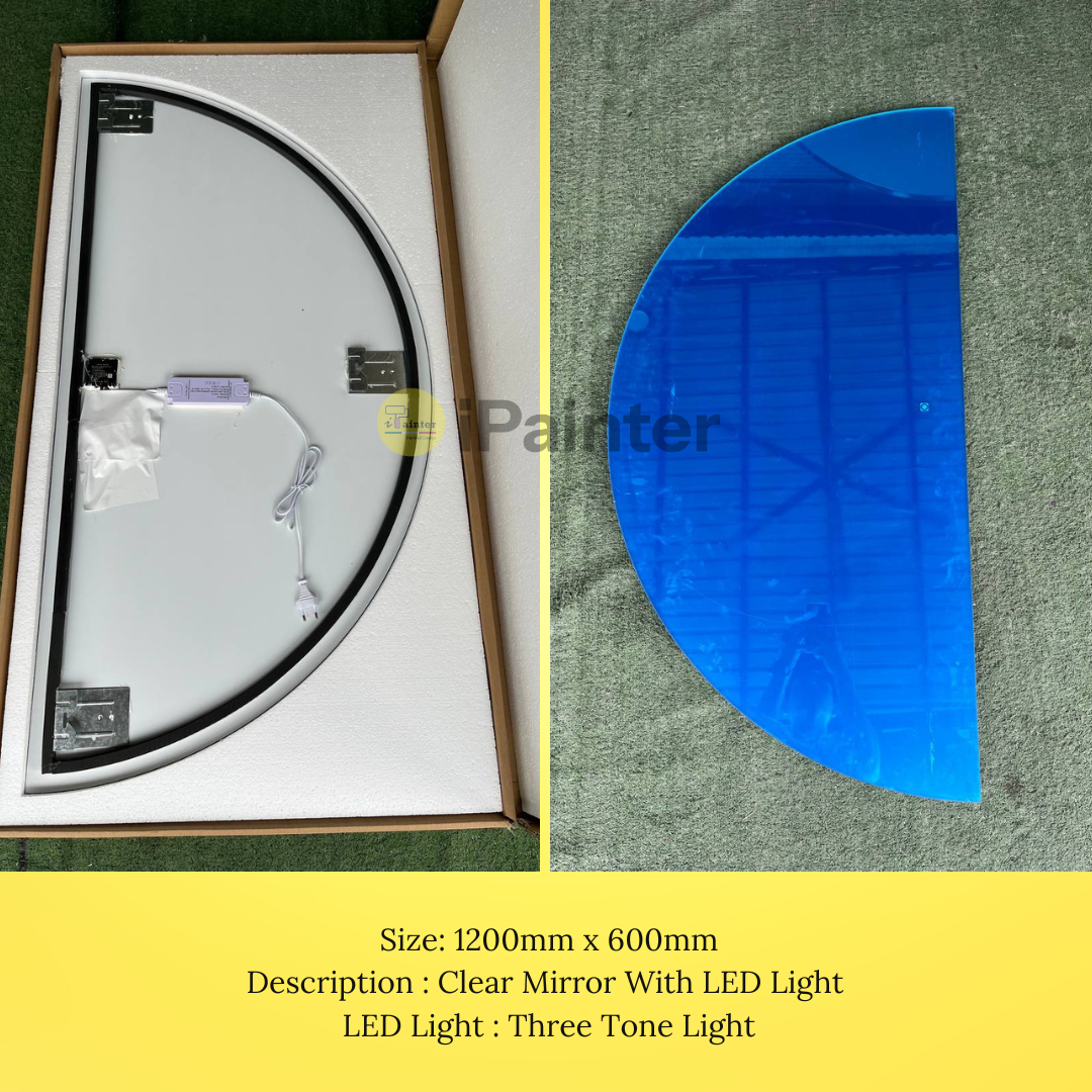 LED Half Moon Mirror