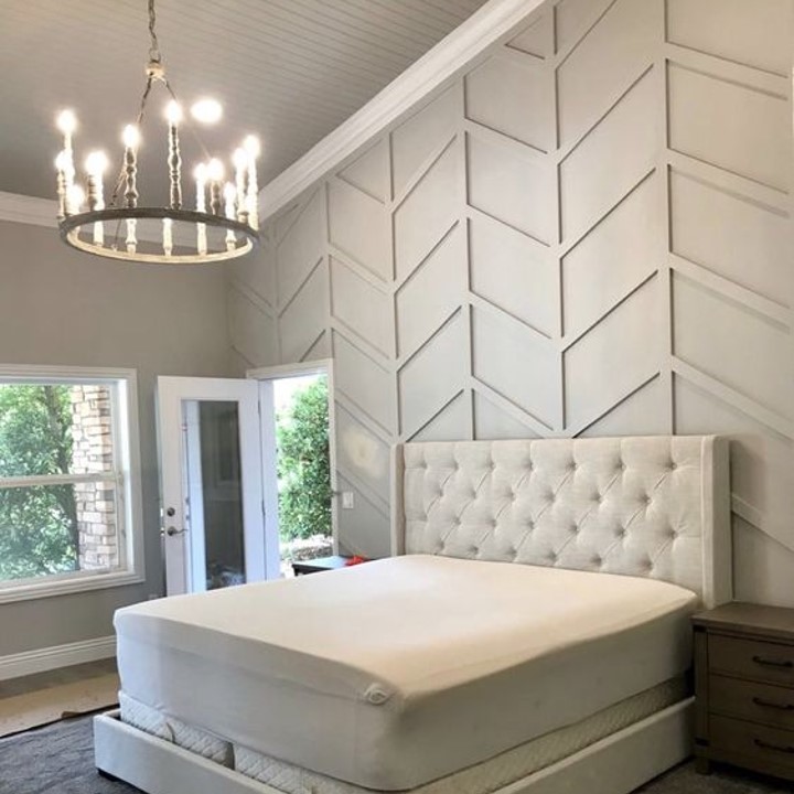 Easy DIY Modern Wainscoting - Accent Wall dari Pinterest