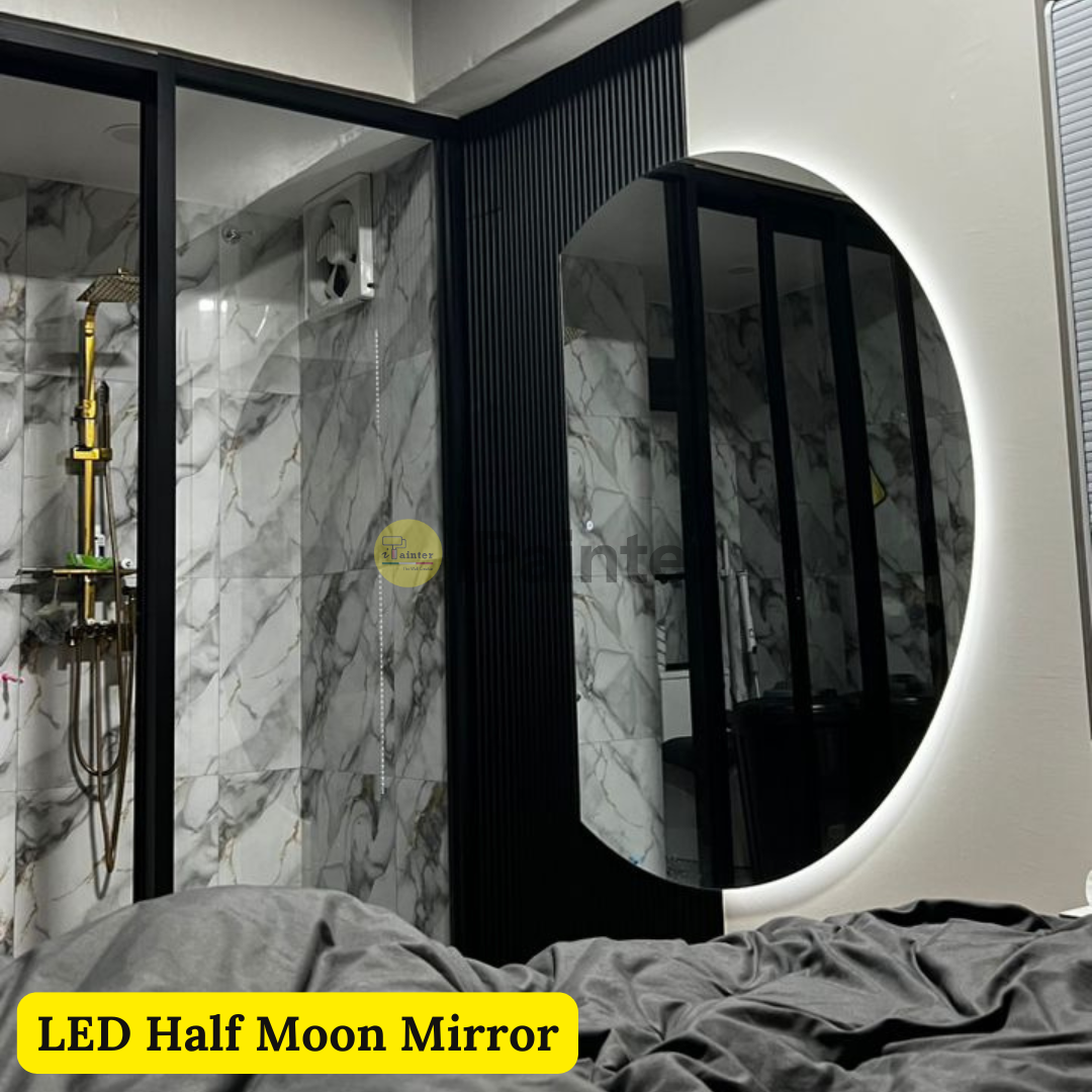 LED Half Moon Mirror