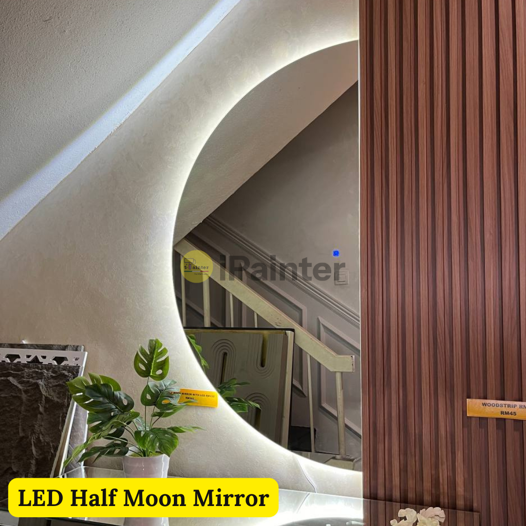LED Half Moon Mirror